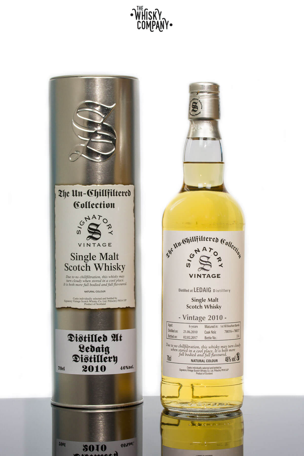 Signatory Vintage 2010 Ledaig 6 Years Old Island Single Malt Scotch ...