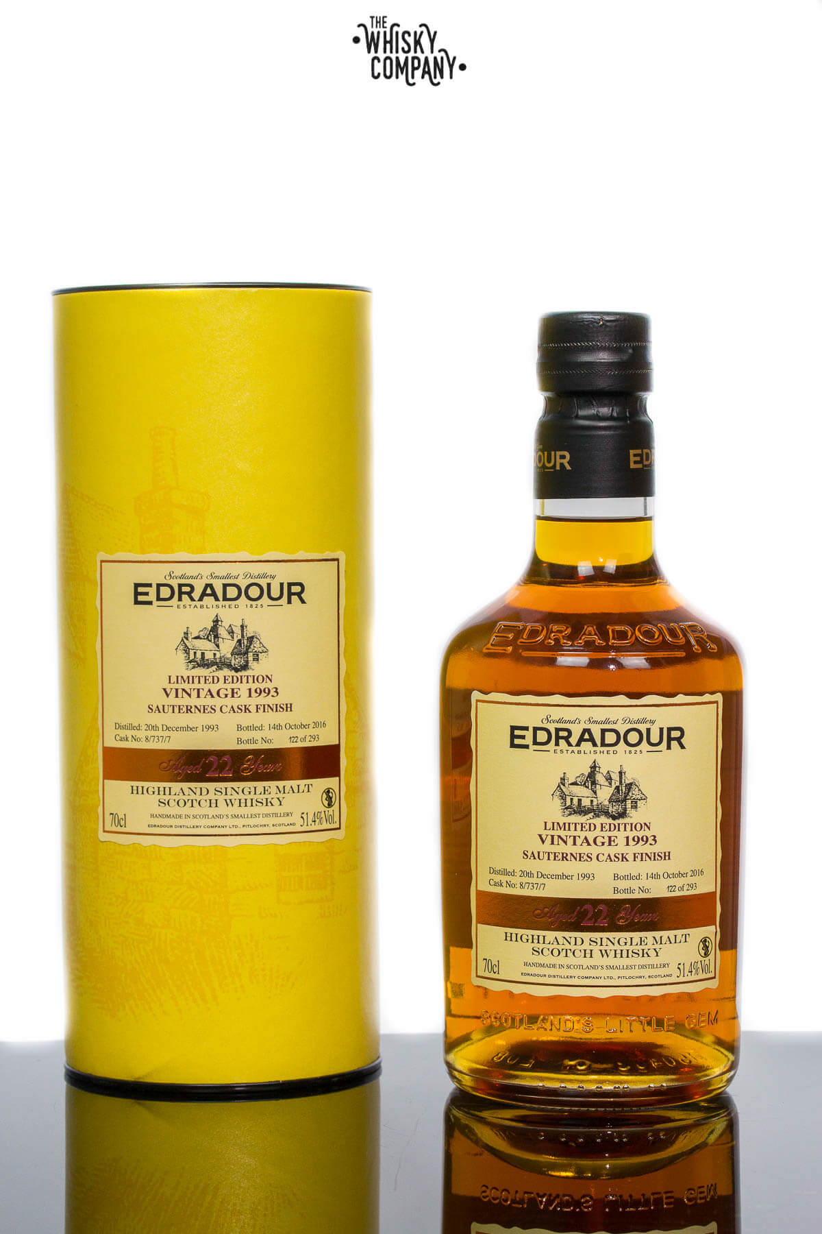 Edradour 1993 Vintage Aged 22 Years Sauternes Cask Finish Single Malt ...