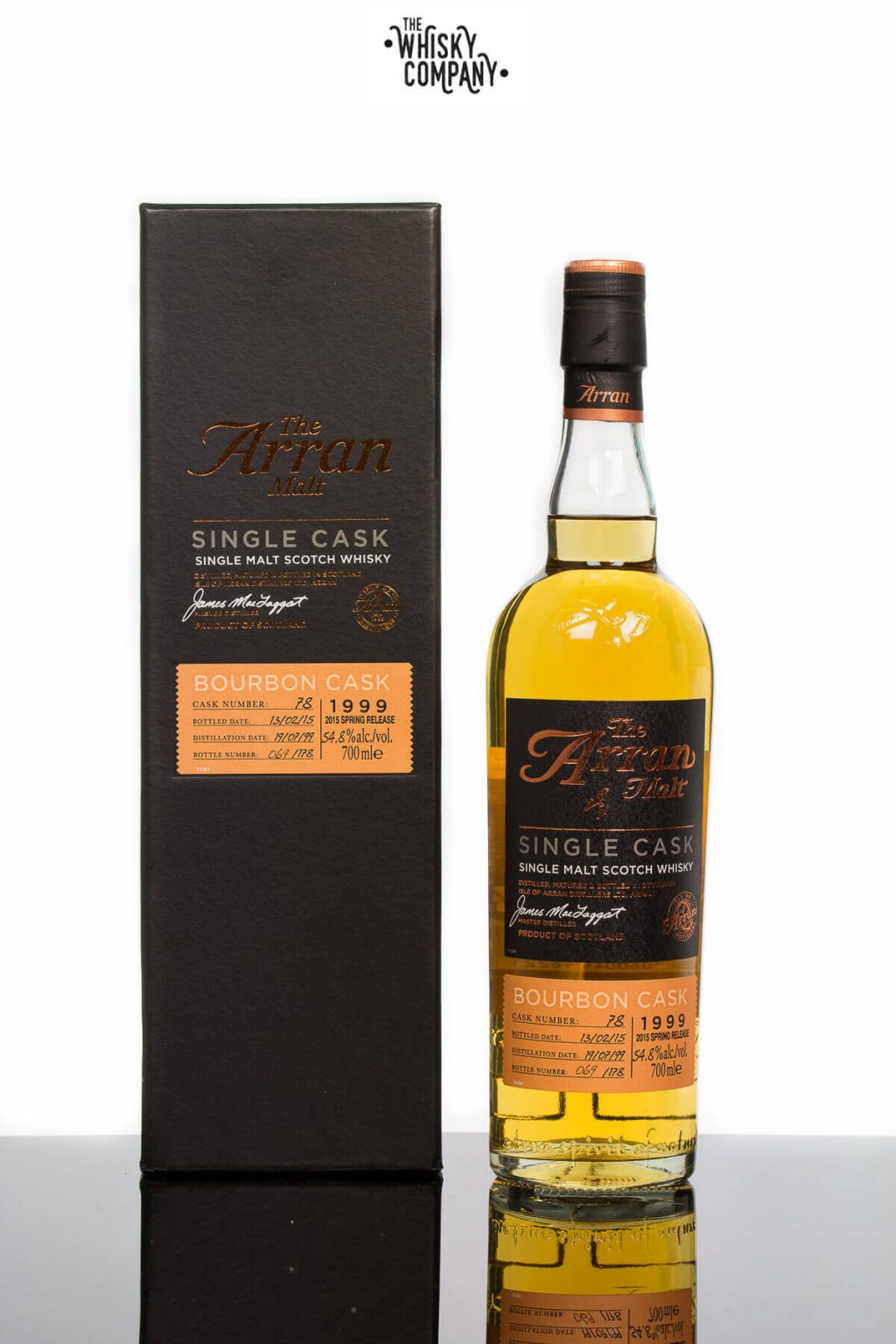 Arran Single Cask Release Bourbon Cask No.78 Island Single Malt Scotch ...