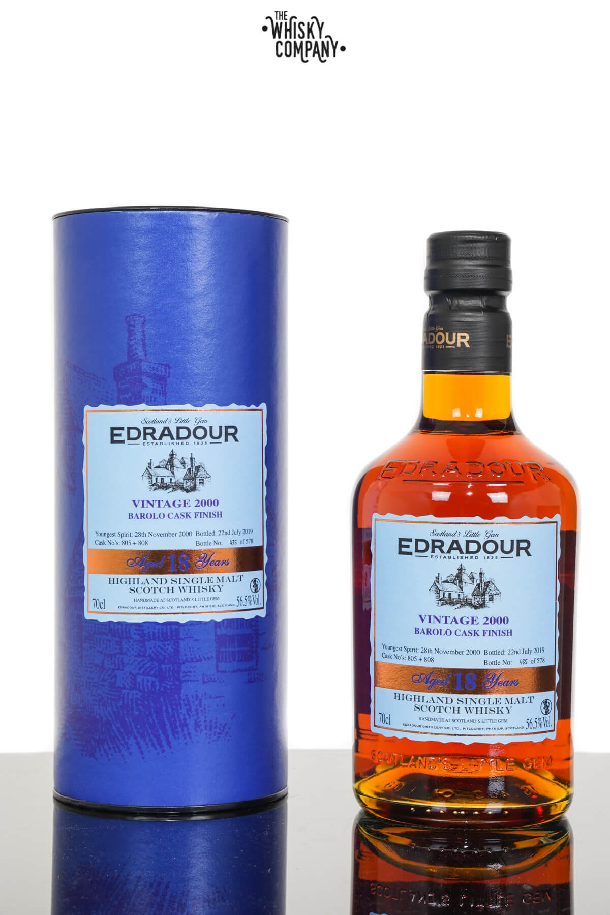 Edradour 2000 Aged 18 Years | Single Malt Scotch Whisky | Barolo Cask